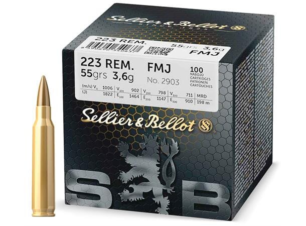 S&B 223 Rem 55grs FMJ (100 pk.) - Våpensmia